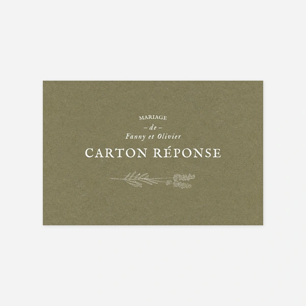 Carton réponse "Provence"